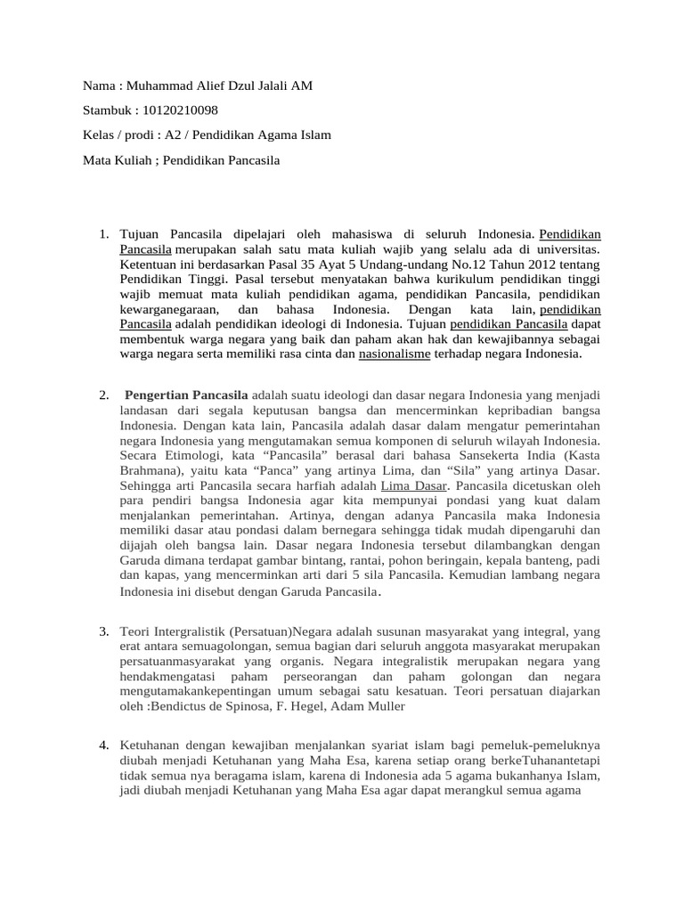 Final Pancasila Muhammad Alief Dzul | PDF