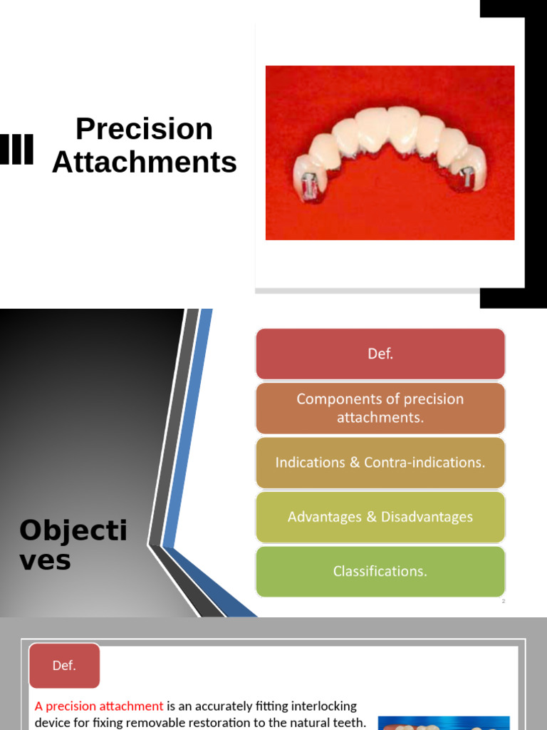Precision Attachments Lecture | PDF | Dentures | Dentistry Branches