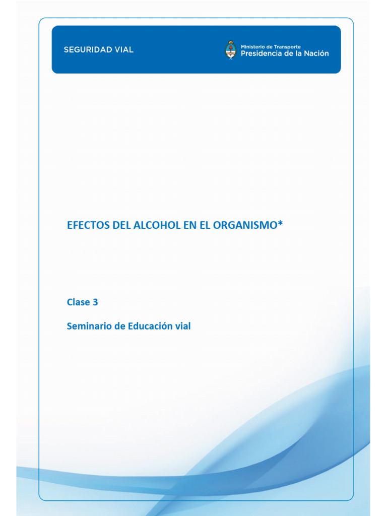 3° clase - Efectos_alcohol_C3_B | PDF | Intoxicación alcohólica | Etanol