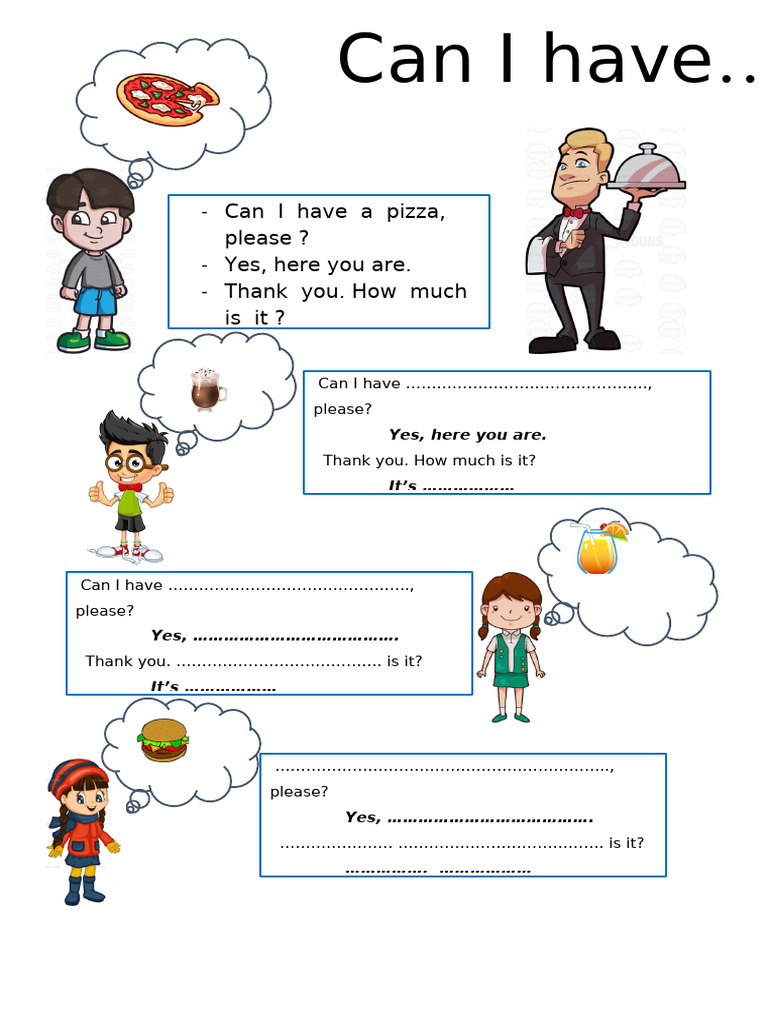 Pizza Ordering Dialogue Template | PDF