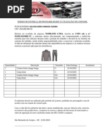 Termo de Recebimento de Uniformes e Responsabilidade em Seu Uso | PDF