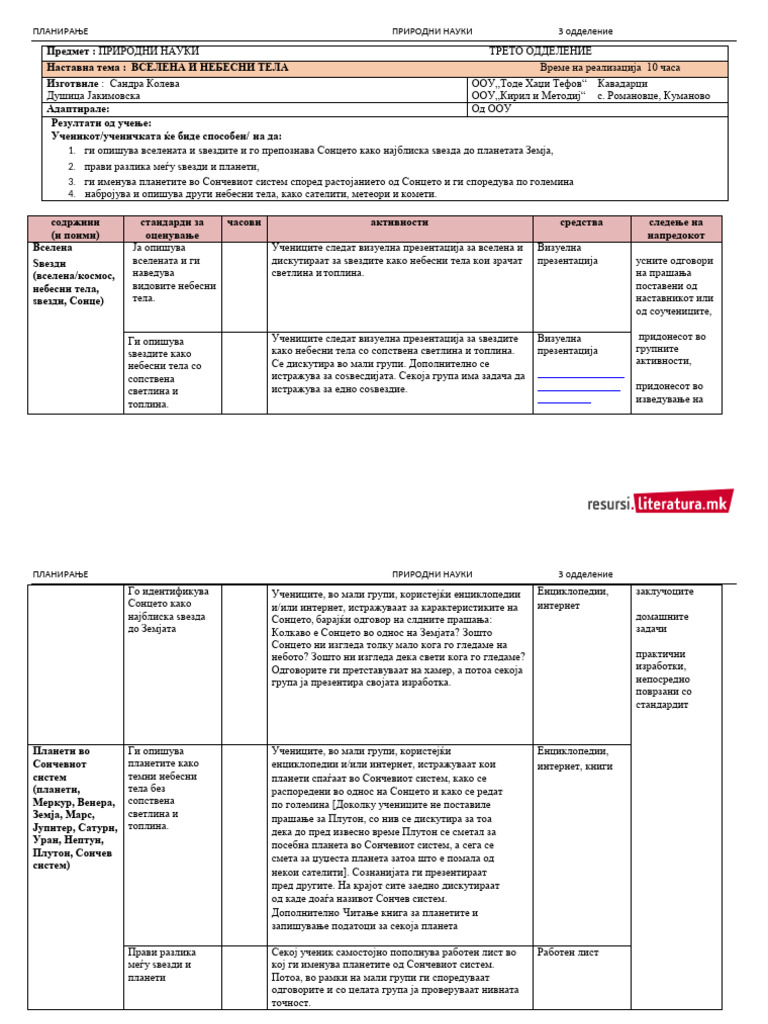 tematsko-procesno-planiranje-za-tema-5-1 | PDF