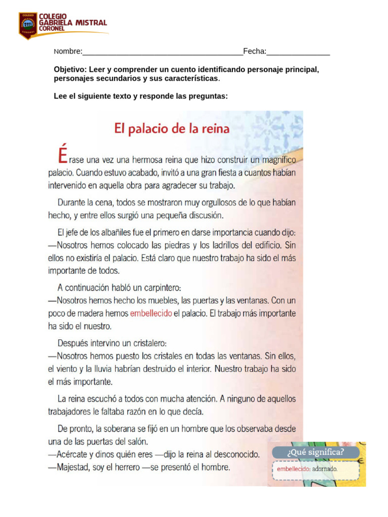 Guia n3 Lenguaje 3ro Basico | PDF