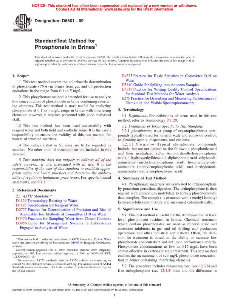 Astm D6501 09 | PDF | Hydrochloric Acid | Water