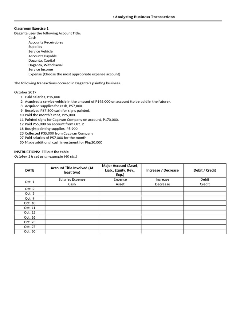 Classroom Exercise 1-Finals | PDF