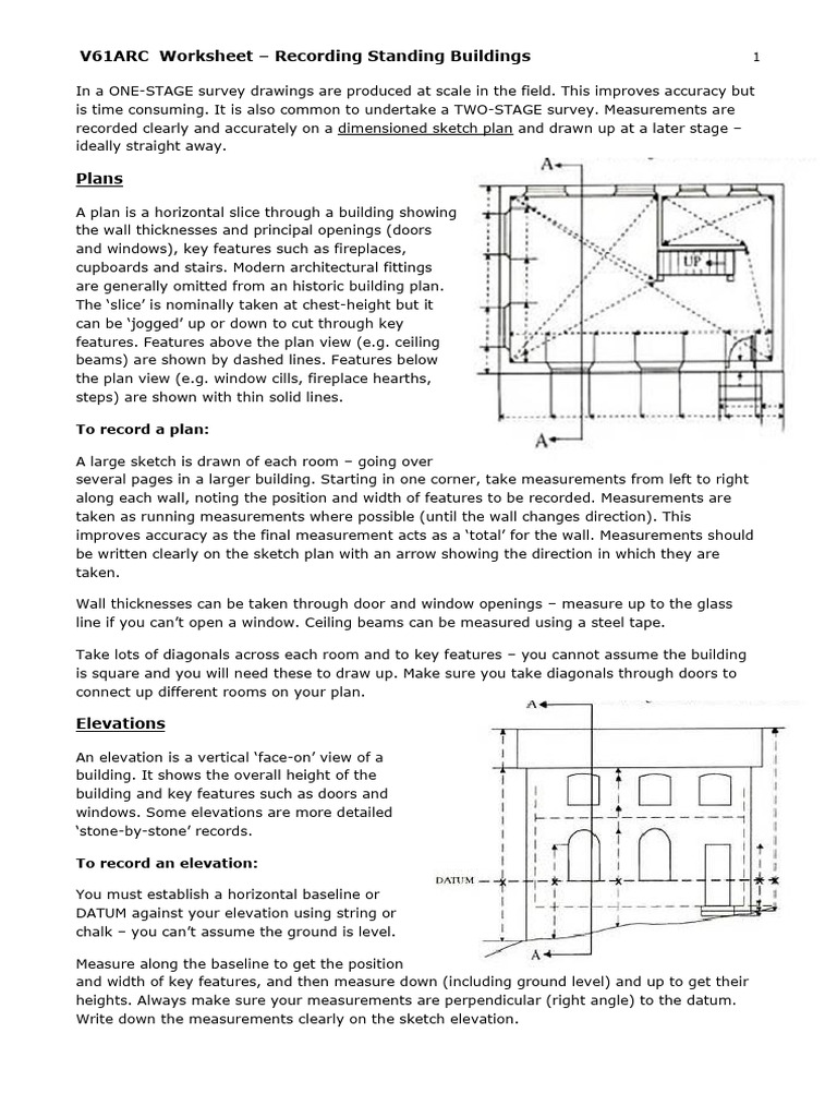 Worksheet - Recording Historic Buildings | PDF