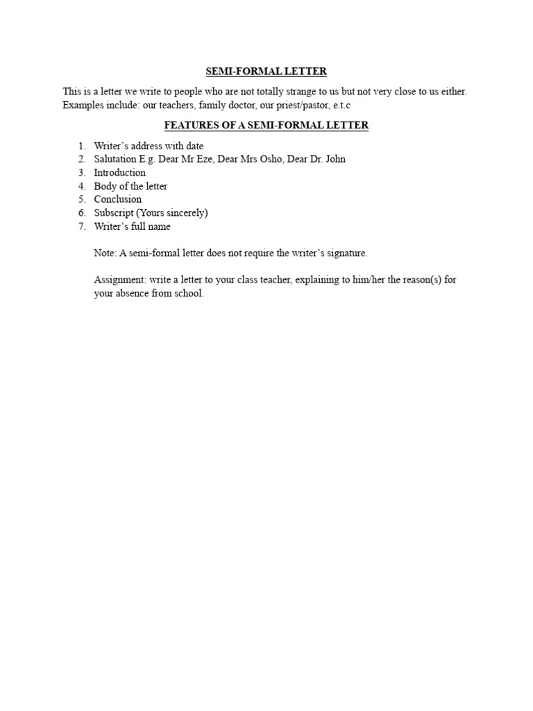 SEMI Formal Letter | PDF