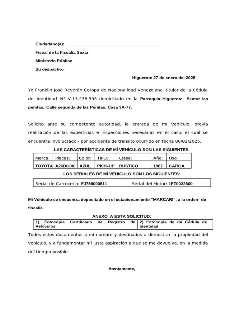 Solicitud de Retiro | PDF