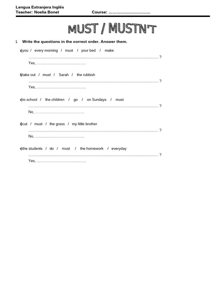 Modal Verb MUST | PDF