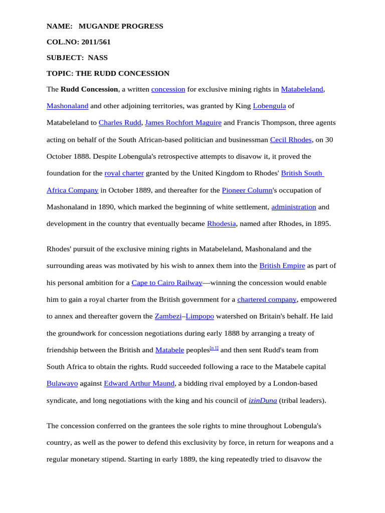 Rudd Concession | PDF