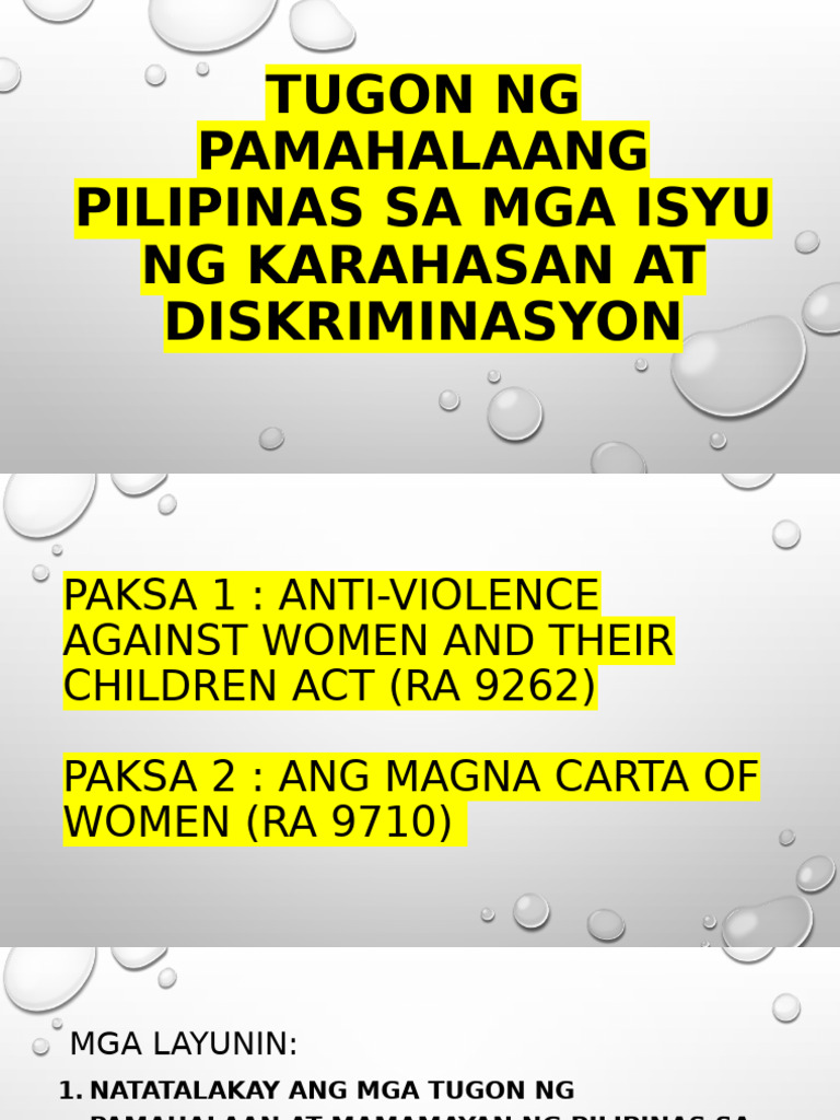 Tugon NG Pamahalaang Pilipinas Sa Mga Isyu NG | PDF