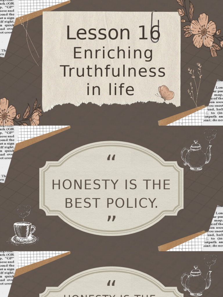 Embracing Truth and Honesty Principles | PDF | Truth | Morality