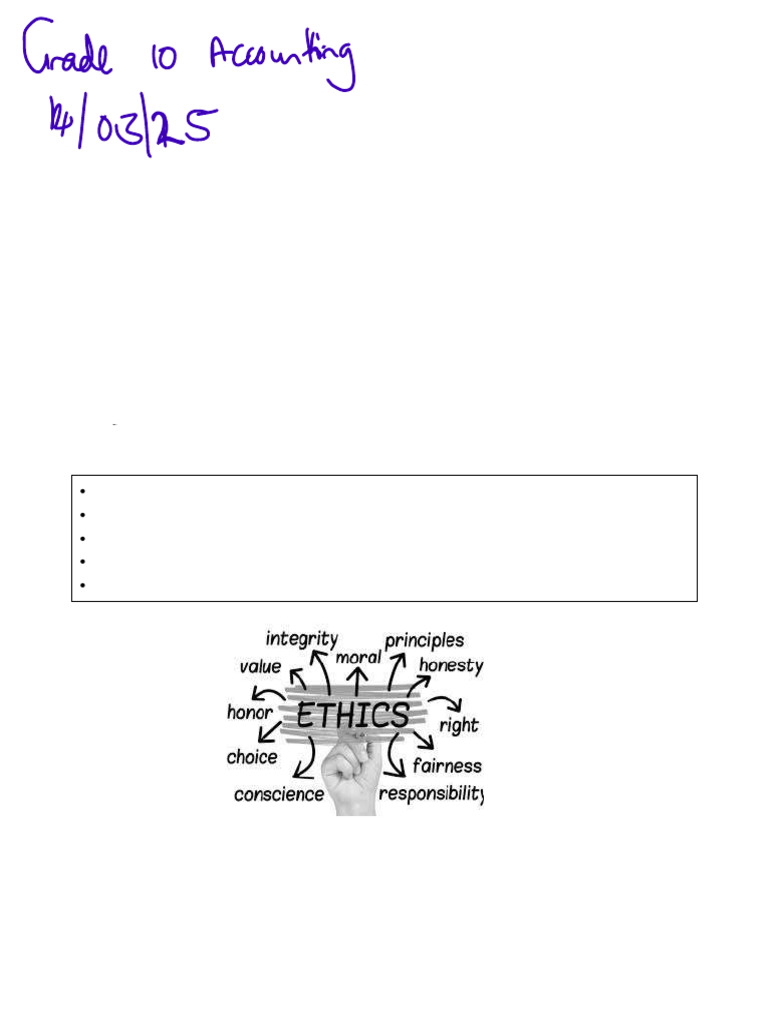 Lesson 2 Accounting Concepts Ethics Internal Control Pdf