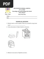 Nursery 1 First Term Exam Question | PDF | Water | Foods