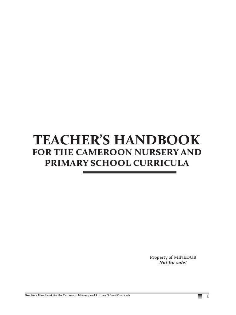 Teachers Handbook For Cameroon Nursery and Primary School Book | PDF ...