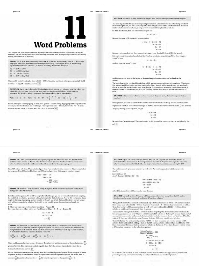 11. Word Problems | PDF