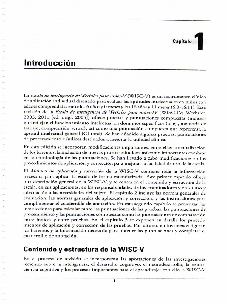 WISC V Ficha Tecnica | PDF