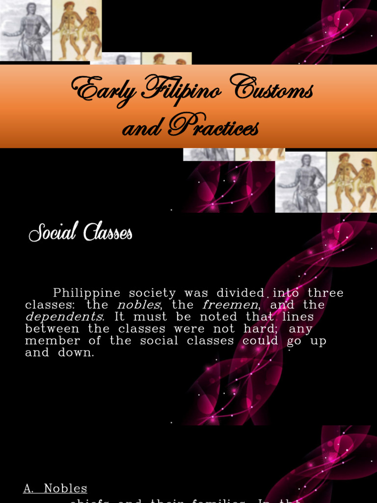 Early Filipino Social Classes and Customs | PDF | Philippines
