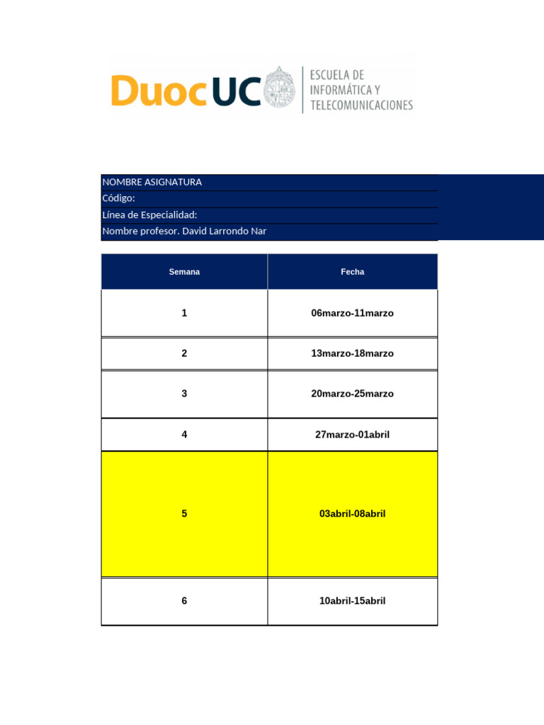 2023.01 - Cronograma - ProgramaciondeAlgoritmos - PGY1121 | PDF | Python (lenguaje de ...