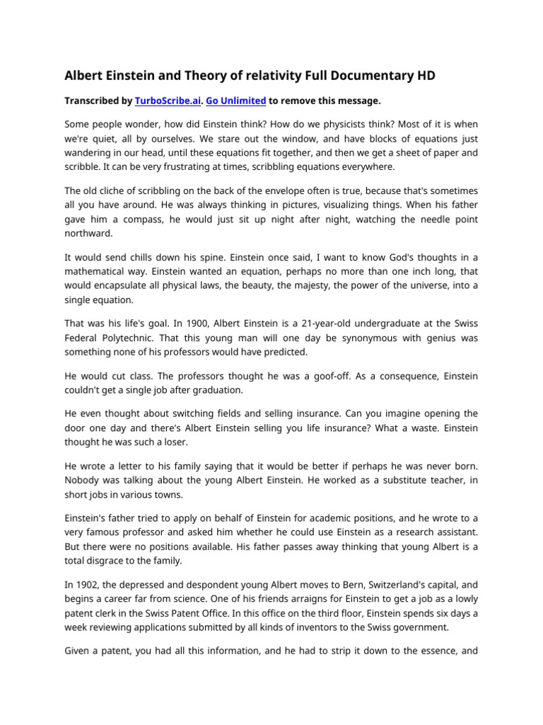 Einstein's Journey to Relativity | PDF | Albert Einstein | Gravity