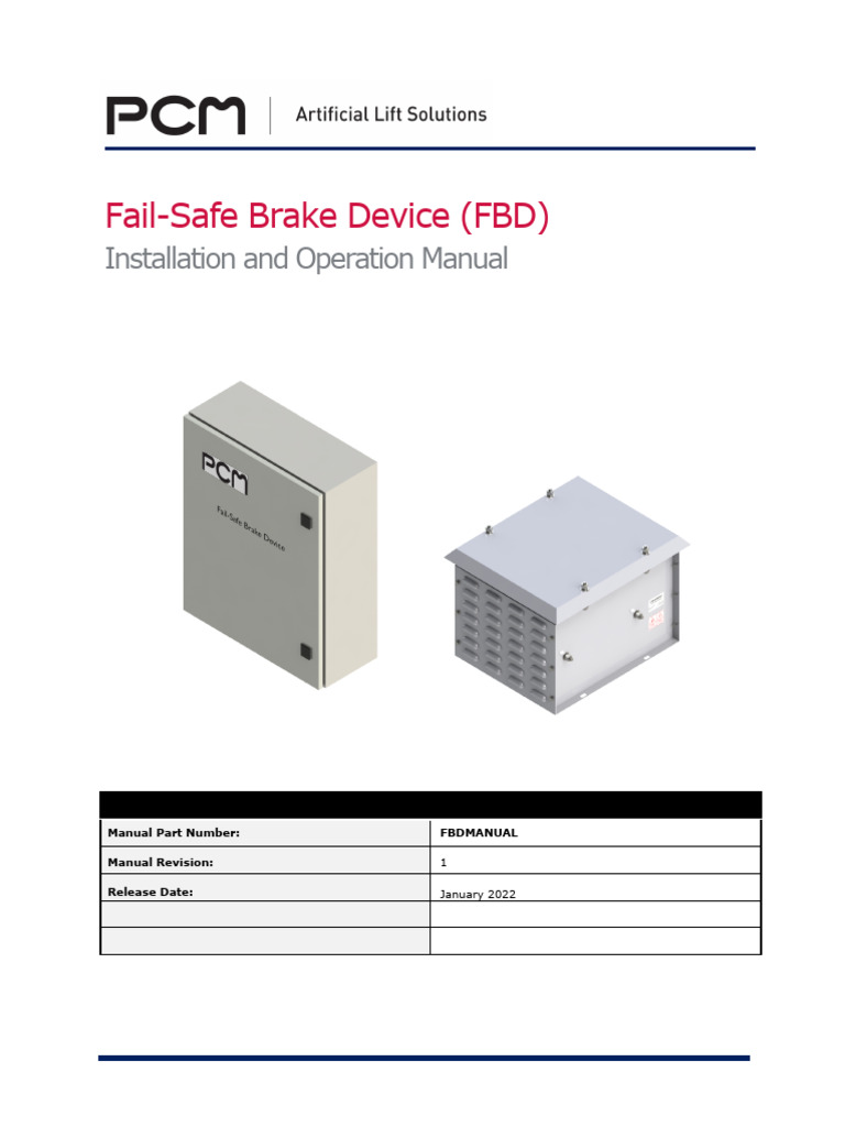Fail-Safe Brake Device Installation Guide | PDF | Resistor | Pump