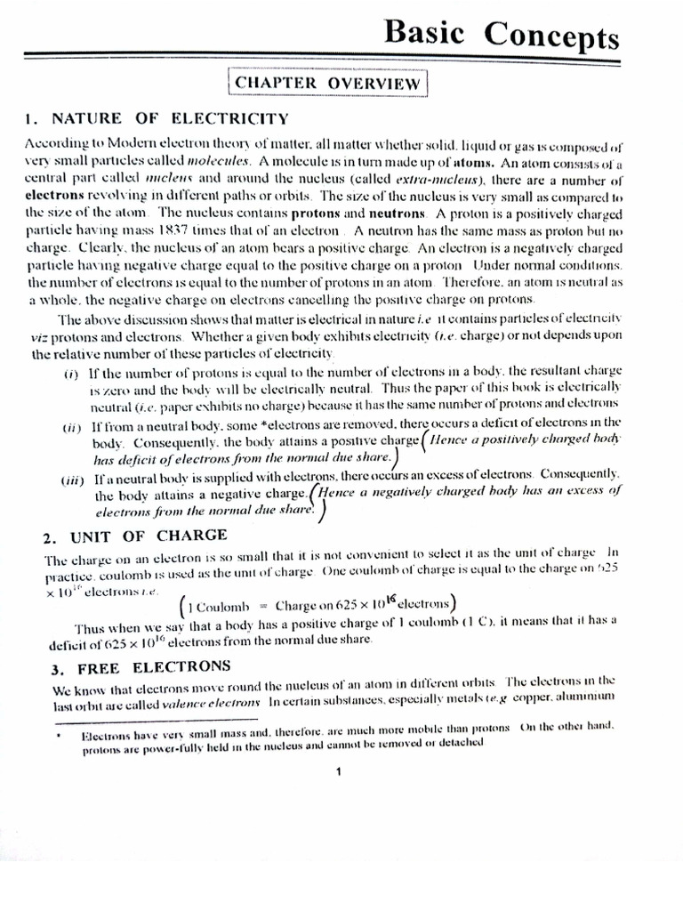 Basic Concepts Electrical | PDF