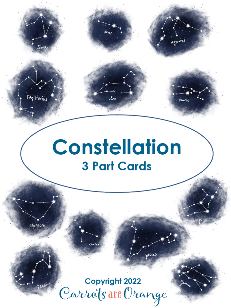 (FREE) 3 Part Cards - Constellation | PDF