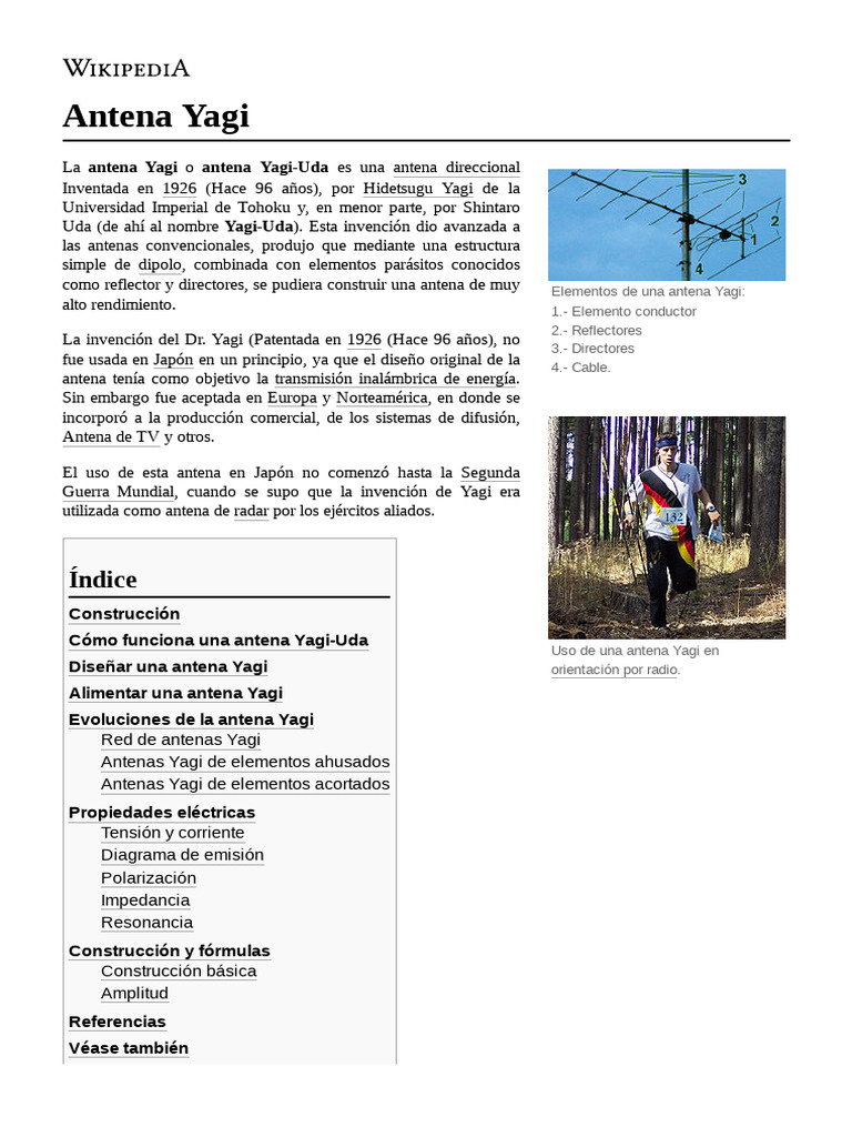 Antena Yagi | PDF | Antena (Radio) | Oscilación
