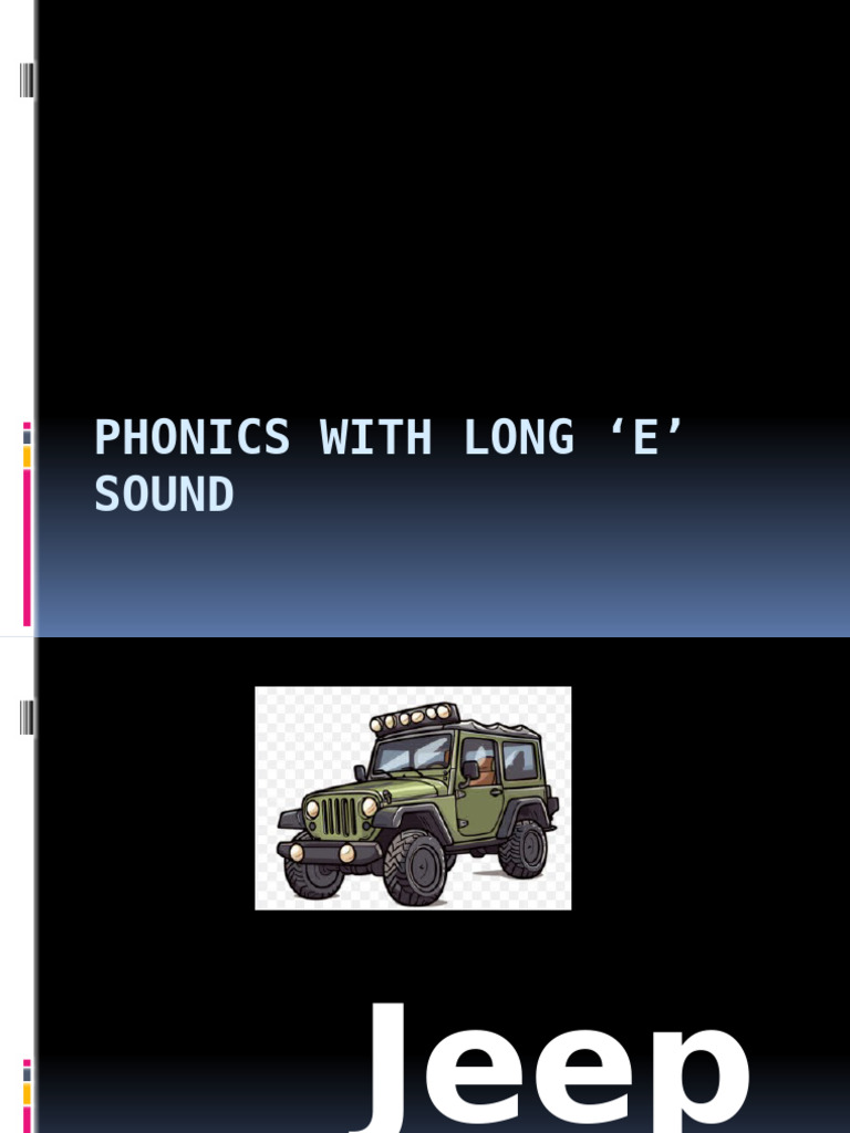 Phonics With Long E' Sound | PDF