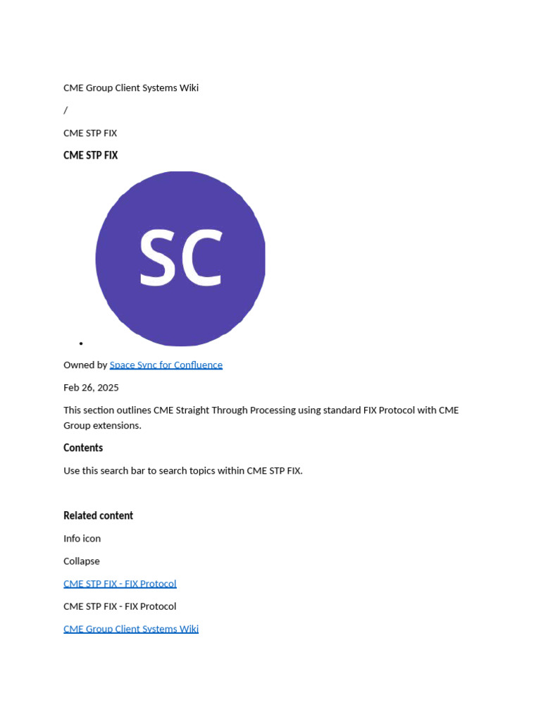 CME Group STP FIX Protocol Guide | PDF