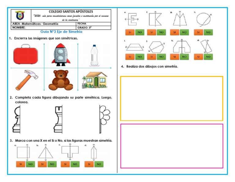 Guia 3 - Eje de Simetría - Geometría - Ip | PDF