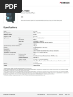 Keyence LM-1100 Data Sheet | PDF | Power Supply | Imaging