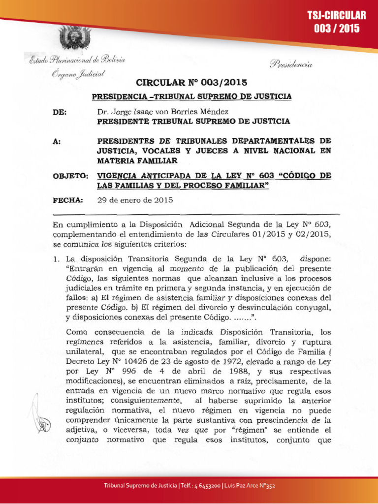 Circular 003 2015 | PDF | Justicia | Crimen y violencia