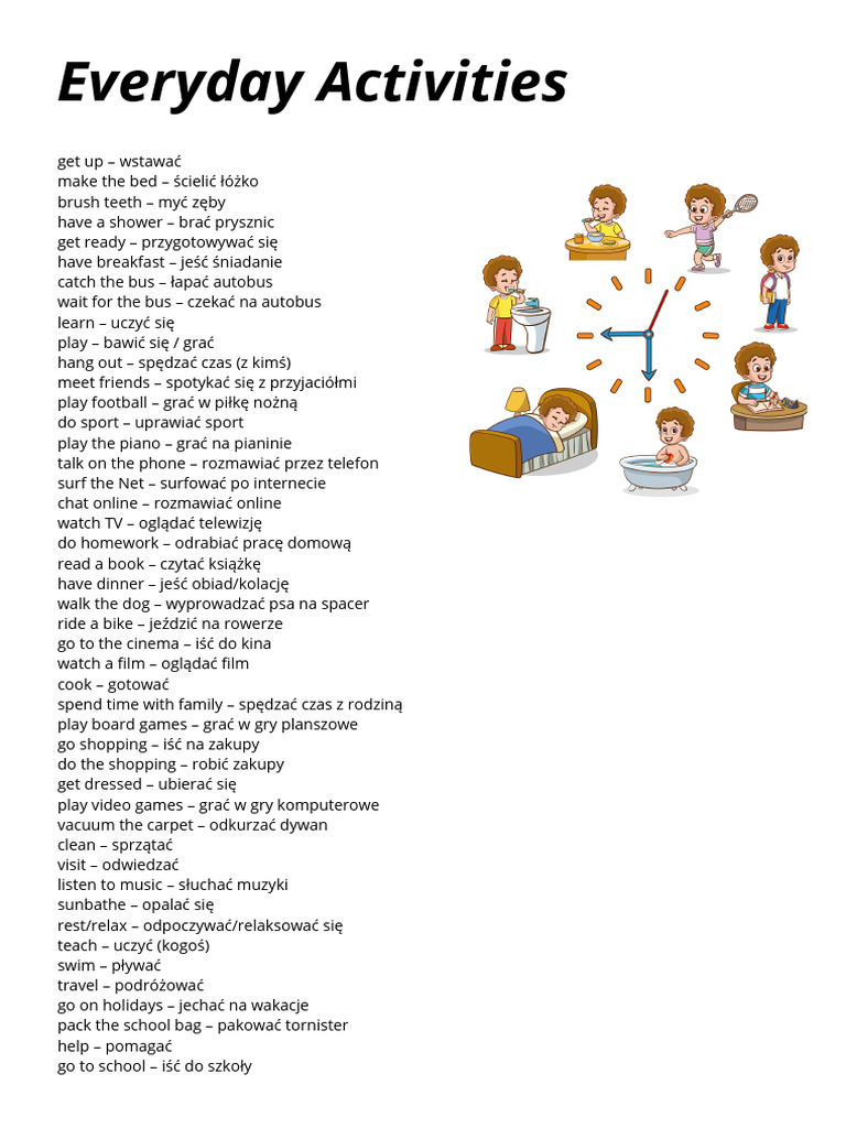 Everyday Activities | PDF