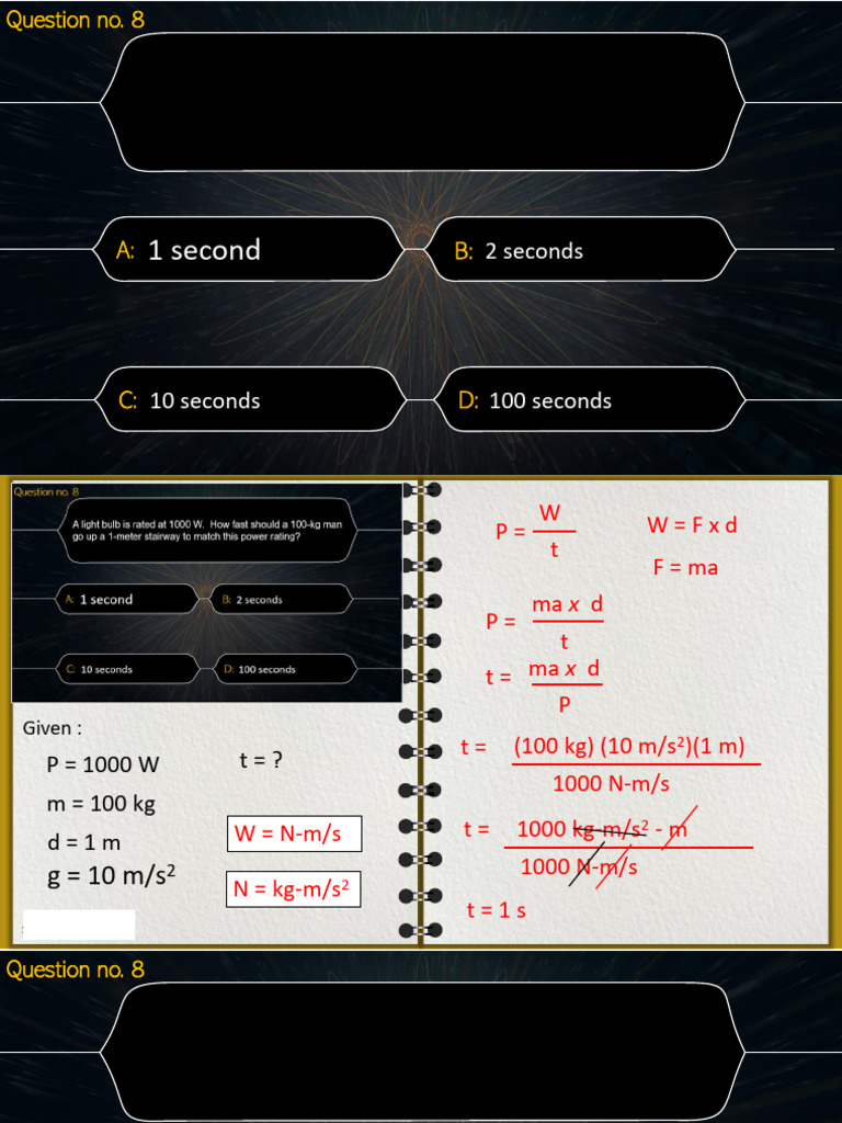 Comprehensive Test Questionnaire 8 To 15 | PDF | Force | Speed