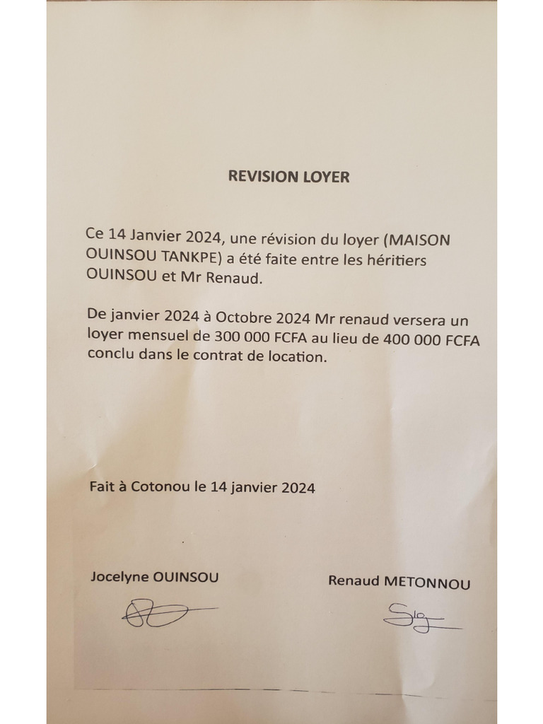 Revision Du Loyer | PDF