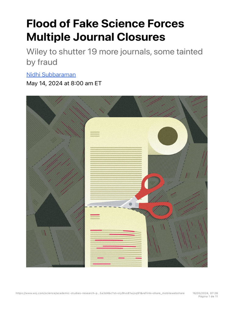 Wiley Shuts 19 Journals Over Fraud Issues | PDF | Academic Publishing