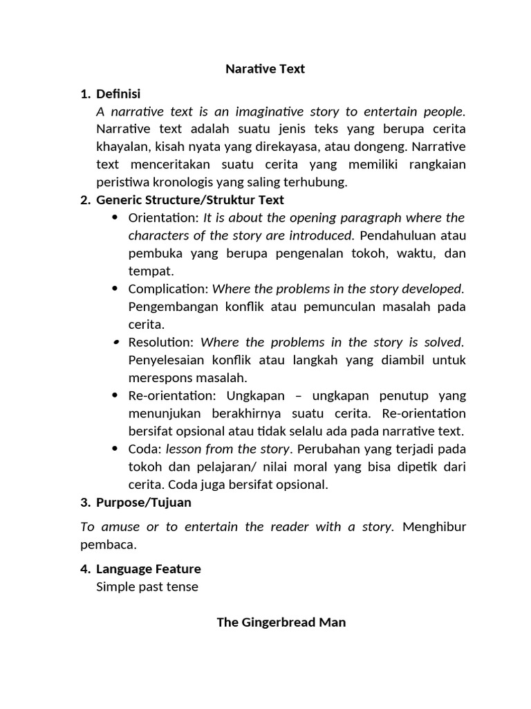 Reading-Narrative Text | PDF