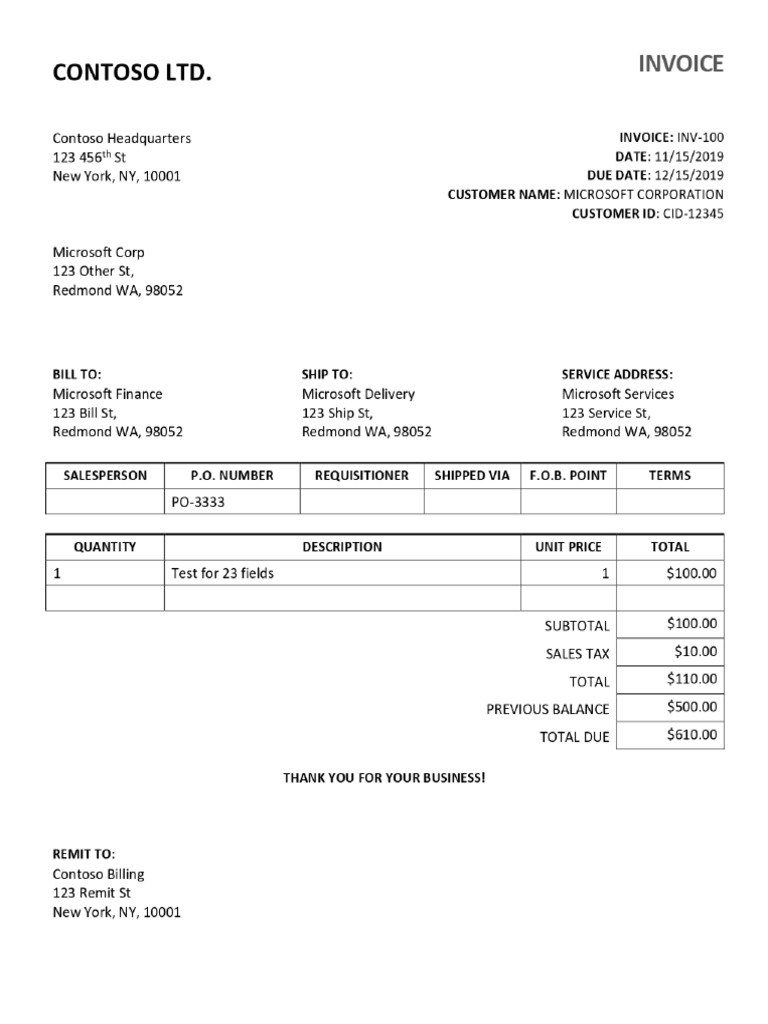 Sample Invoice | PDF