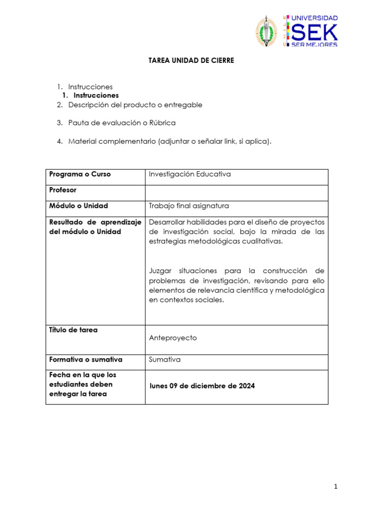 Tarea Trabajo Final | PDF | Aprendizaje | Cognición