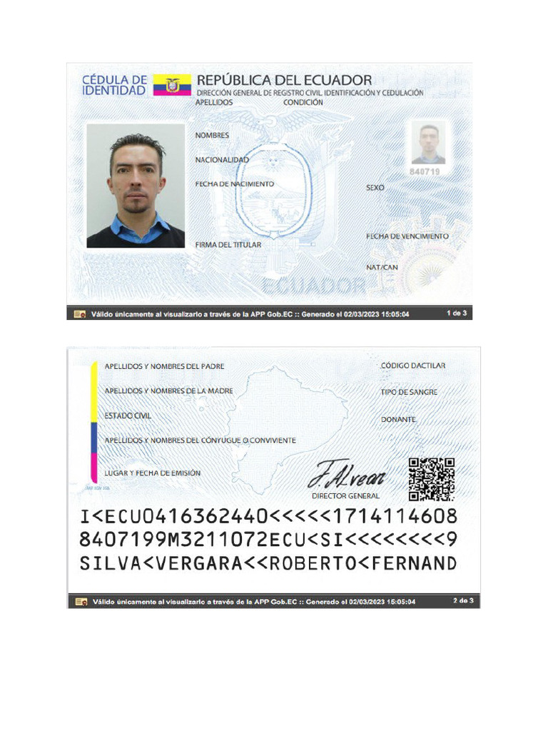 Cedula Digital Formato Word | PDF