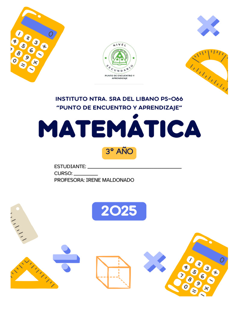 Cuadernillo Matematica 3 - 25 | PDF | Pendiente | Factorización