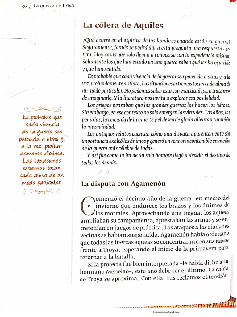 La Cólera de Aquiles - MITO GRIEGO | PDF