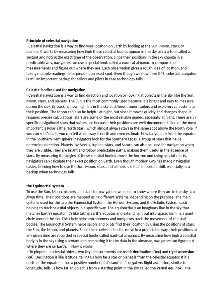 Celestial Navigation Basics Explained | PDF | Navigation | Trigonometric Functions