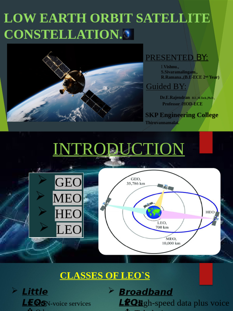 LEO Satellite Constellation Overview | PDF | Satellite | Global ...