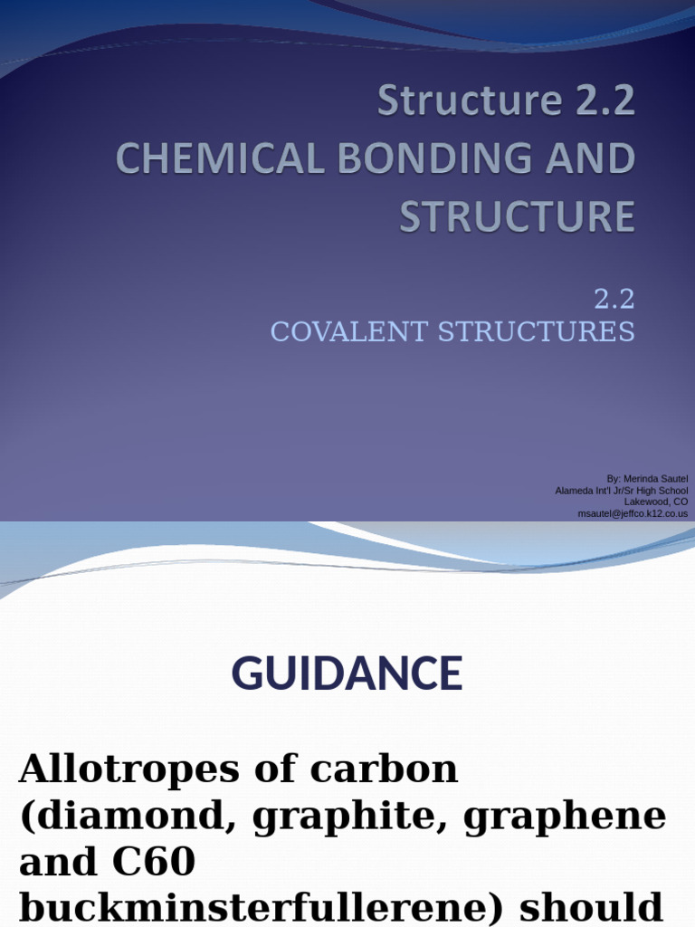 2.2.7 Covalent Structures | PDF | Chemical Bond | Covalent Bond