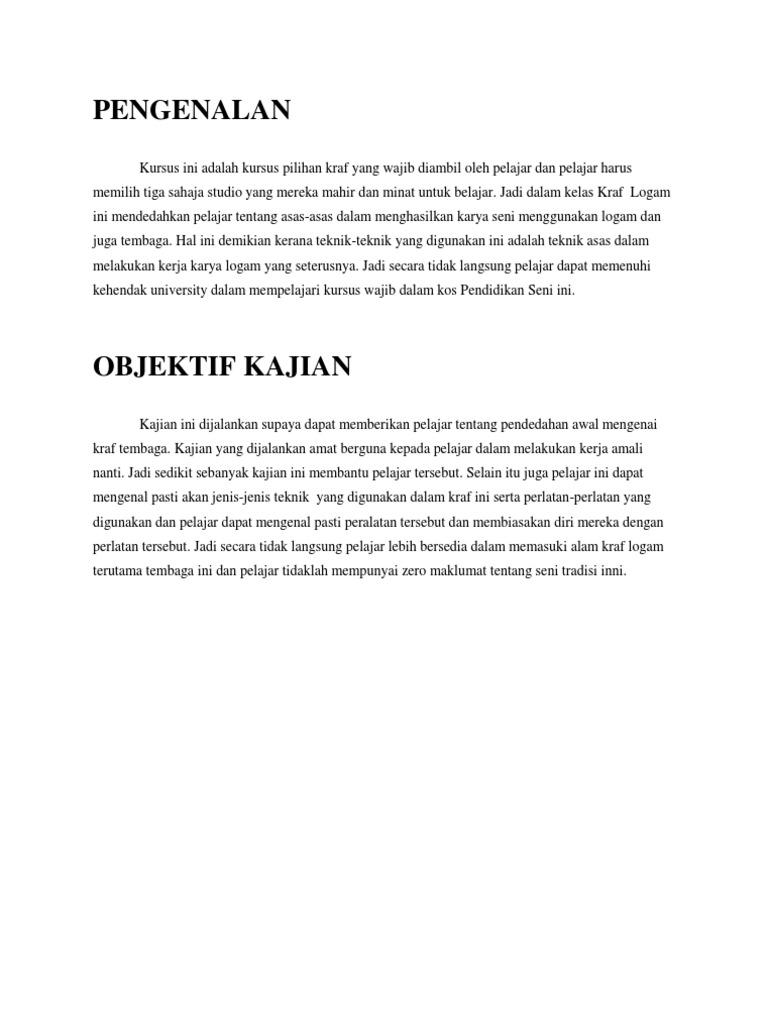 Kraf Tembaga: Teknik dan Motif Melayu | PDF