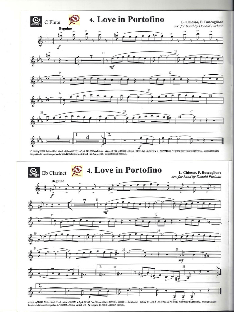 Love in Portofino - Donald Furlano (Parti) | PDF