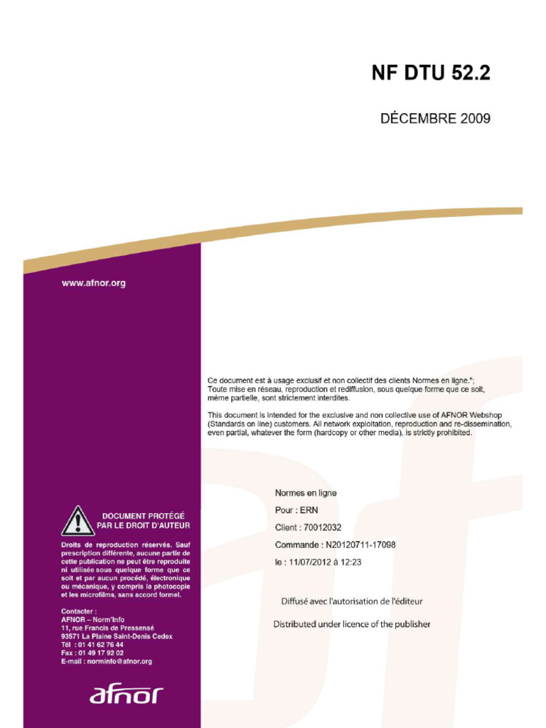 Dtu 52.2 Pose Carrelages | PDF