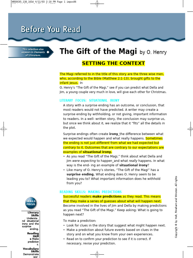 The Gift of Magi by O. Henry FINAL | PDF